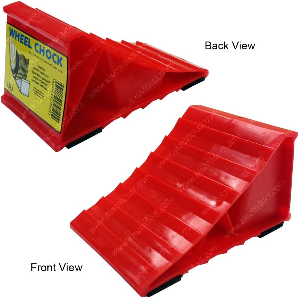 Amazon.com: Electriduct Red Plastic Wheel Chocks - Single: Automotive