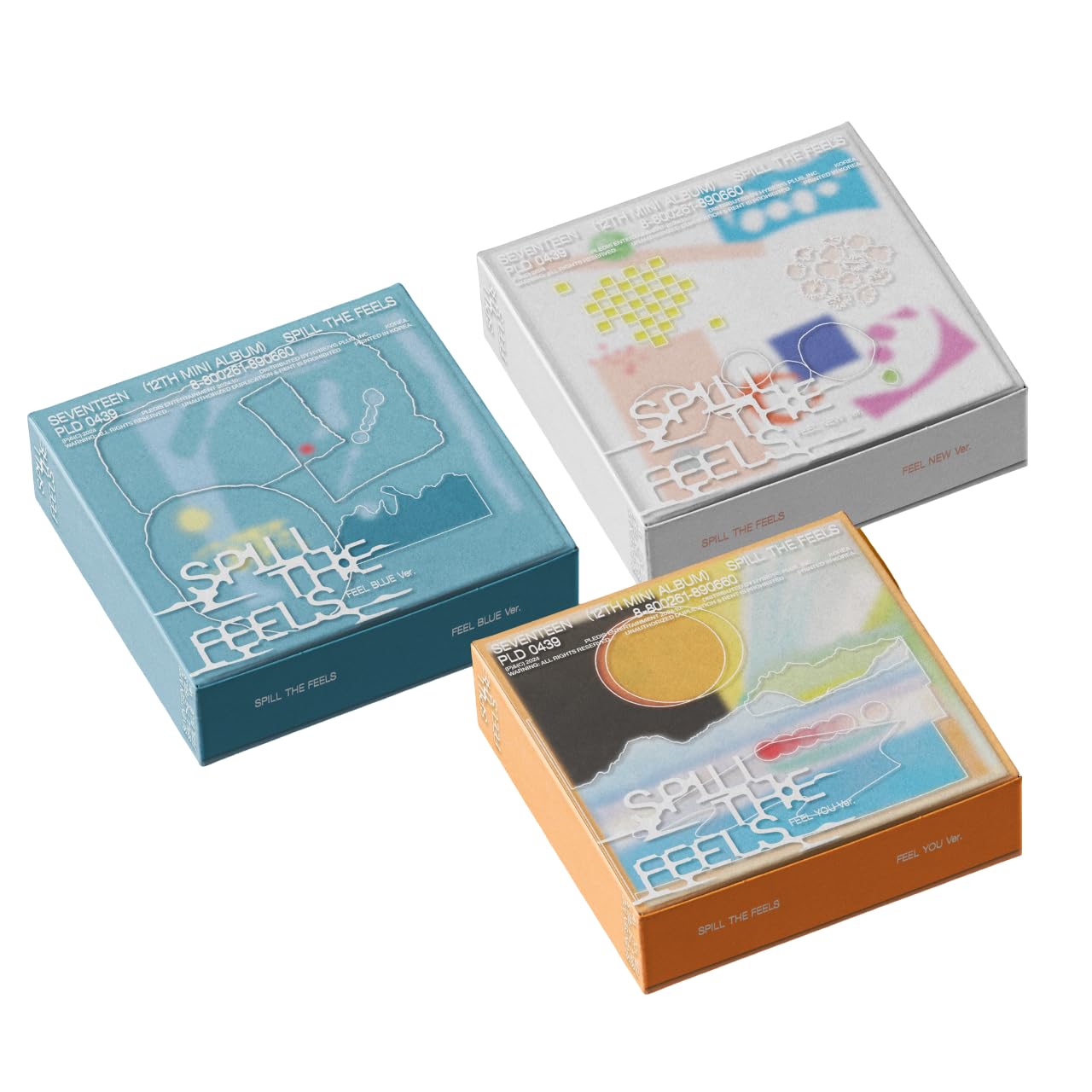 SEVENTEEN - 12th Mini Album [SPILL THE FEELS] Standard 3 Photobook Set ...