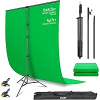 Green Screen Backdrop Kit, Portable Greenscreen Background with T ...