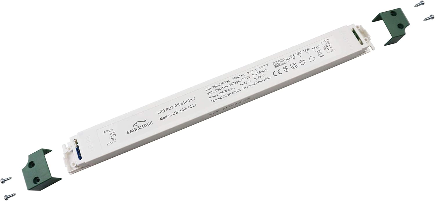 HuaTec Eaglerise LED Driver 12V 100W Constant Voltage Super Slim for ...