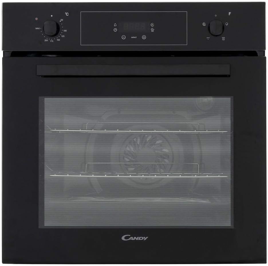 2 Shelves and 4 Functions Candy FCP405N Builtin Black Fan Oven with 65 ...