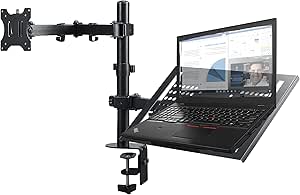 Amazon.com: FORGING MOUNT Laptop Monitor Mountstand with Keyboard Tray ...