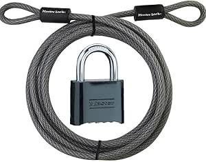 Master Lock 72DPF Braided Steel Looped End Cable, 15 ft. Long 3/8 ...