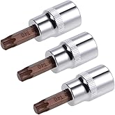 Amazon.com: uxcell 5pcs 1/4" Drive x T25 Torx Bit Socket, S2 Steel Bits CR-V Sockets 38mm Length ...