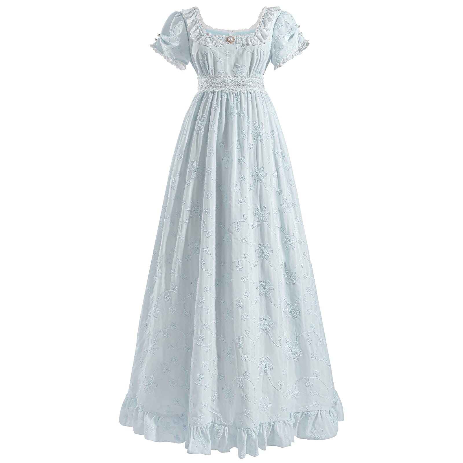 LSYYSKB Women Regency Dress Blue Victorian Dresses Vintage Ball Gown ...