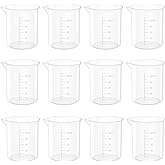 Amazon.com: 12 Pcs 3.4 Oz Transparent Lab Measuring Cup, 100ml Plastic ...