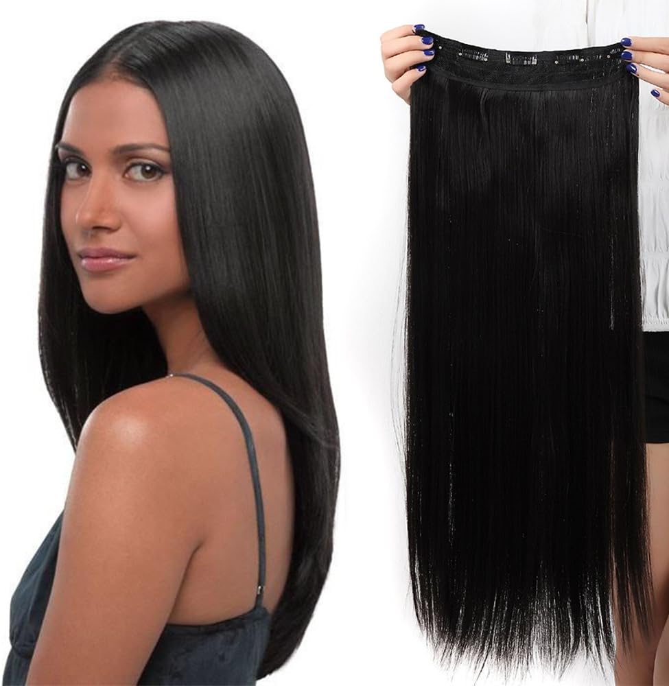 30 Inch Clip In Hair Extensions One Piece Straight Hairpieces Silky 5 ...