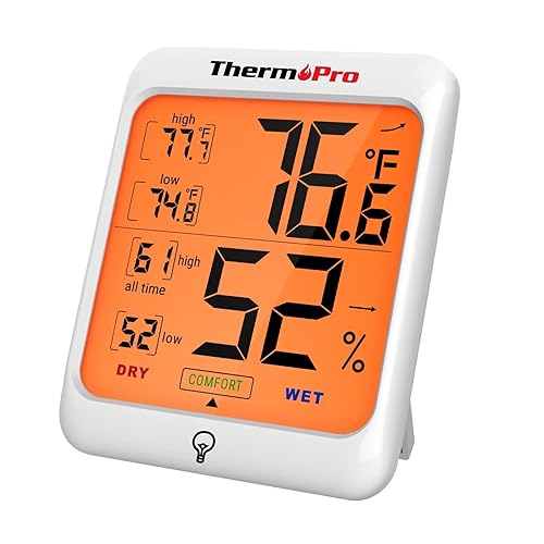 ThermoPro TP53 Digital Hygrometer Indoor Thermometer for Home ...