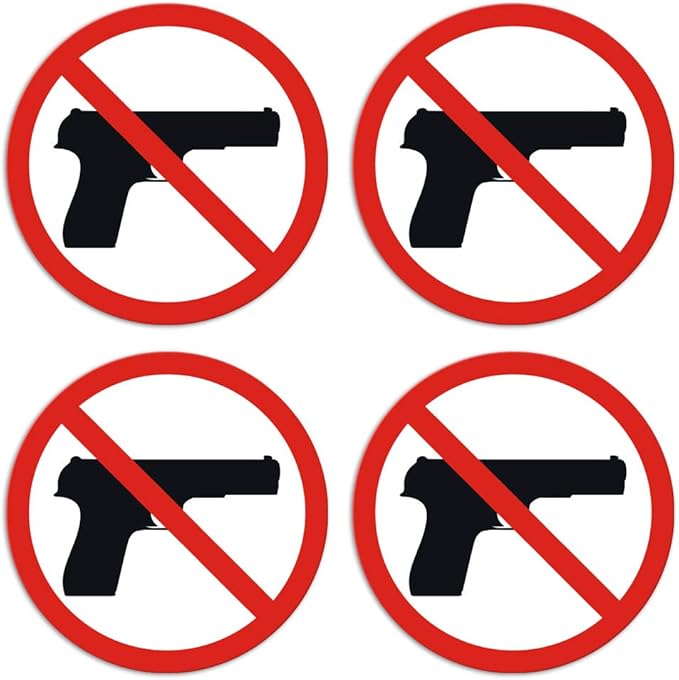 Amazon.com : No Guns Allowed Sign - Self Adhesive Peel and Stick ...