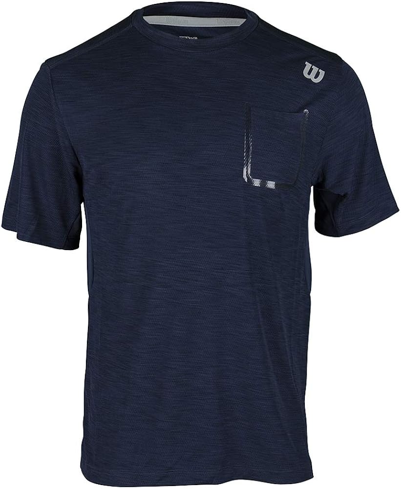Wilson Men's Textured Crew T-Shirt : Amazon.co.uk: Sports & Outdoors