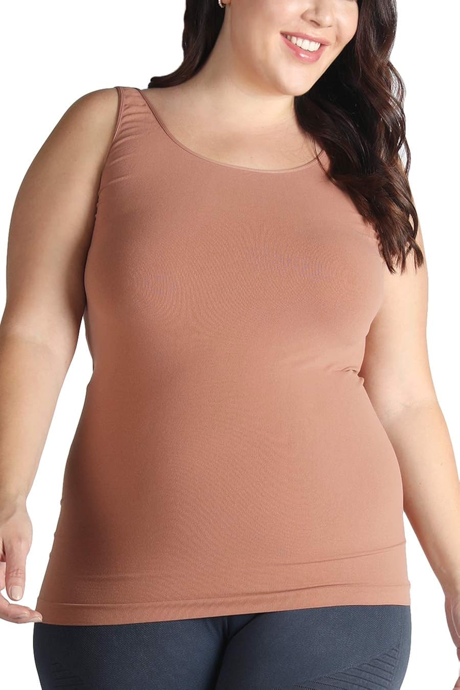 NIKIBIKI Women Seamless Premium Classic Tank Top, Made in U.S.A, Plus ...