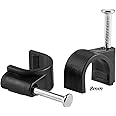 Amazon.com: 100 Pack Nail in Cable Clips Ethernet Cable Nails Tacks ...