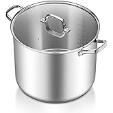 Amazon.com: 20 Qt Large Stock Pot, E-far Stainless Steel Stockpot with ...