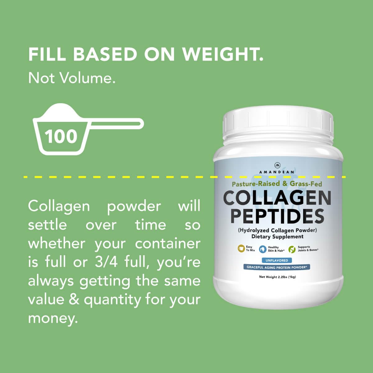 Mua AMANDEAN Collagen Peptides Powder 1kg. Grass-Fed, Enzymatically ...