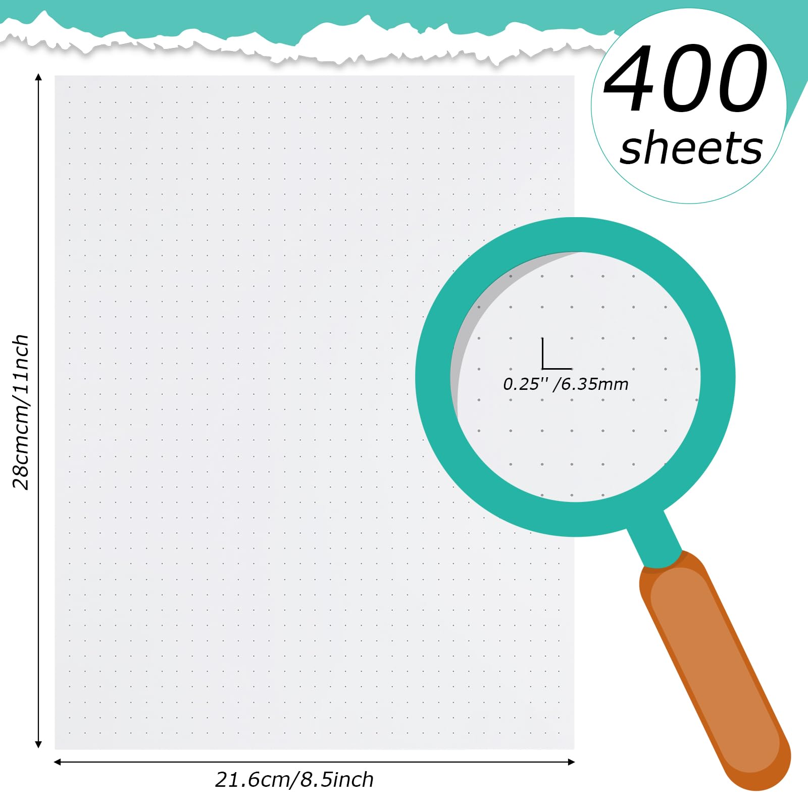 Mua Sabary 400 Sheets Dot Cross Grid Graph Paper 8.5 x 11 Inches Letter ...
