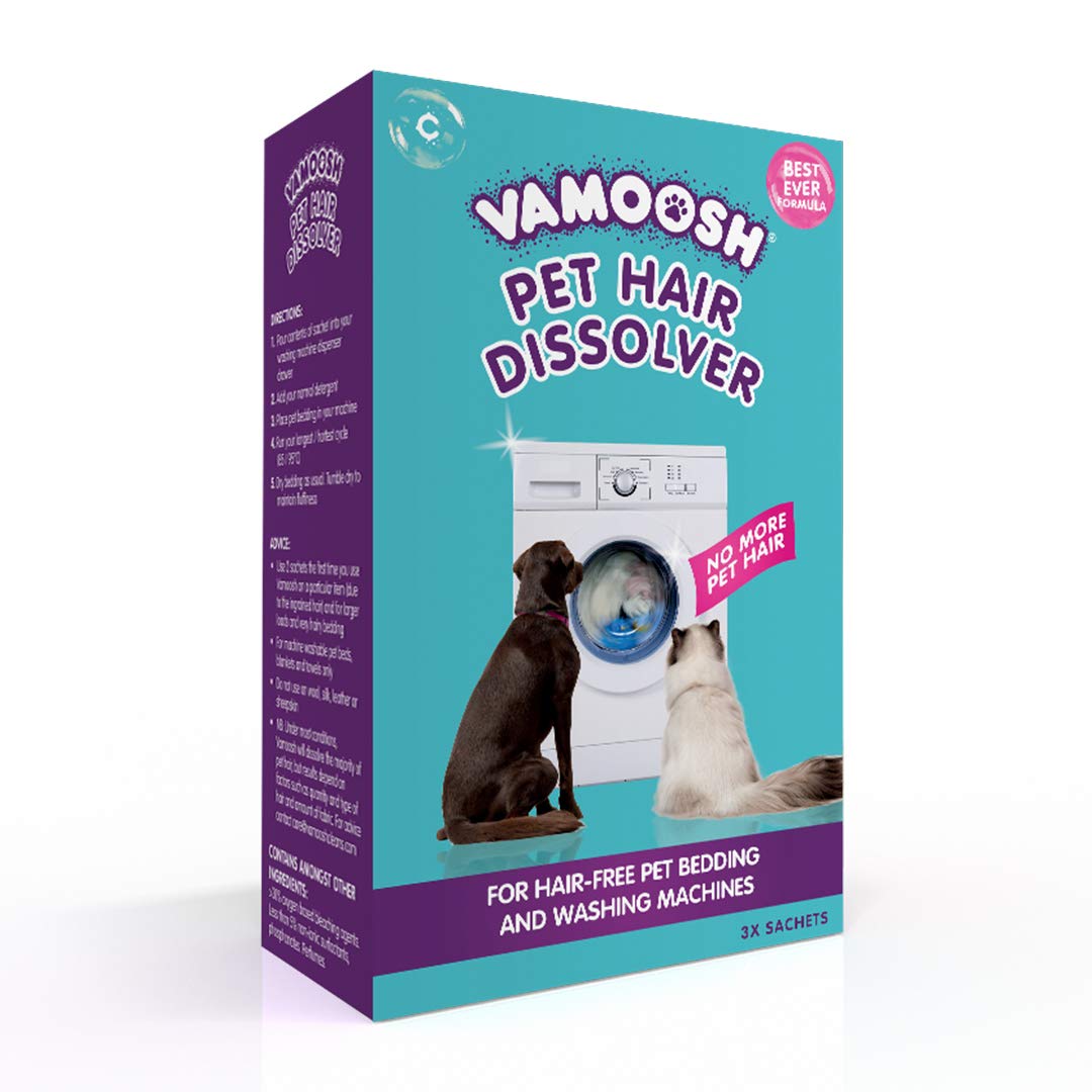 Vamoosh Pet Hair Dissolver 3 x 100g (1 box) Dissolves Pet Hair in ...