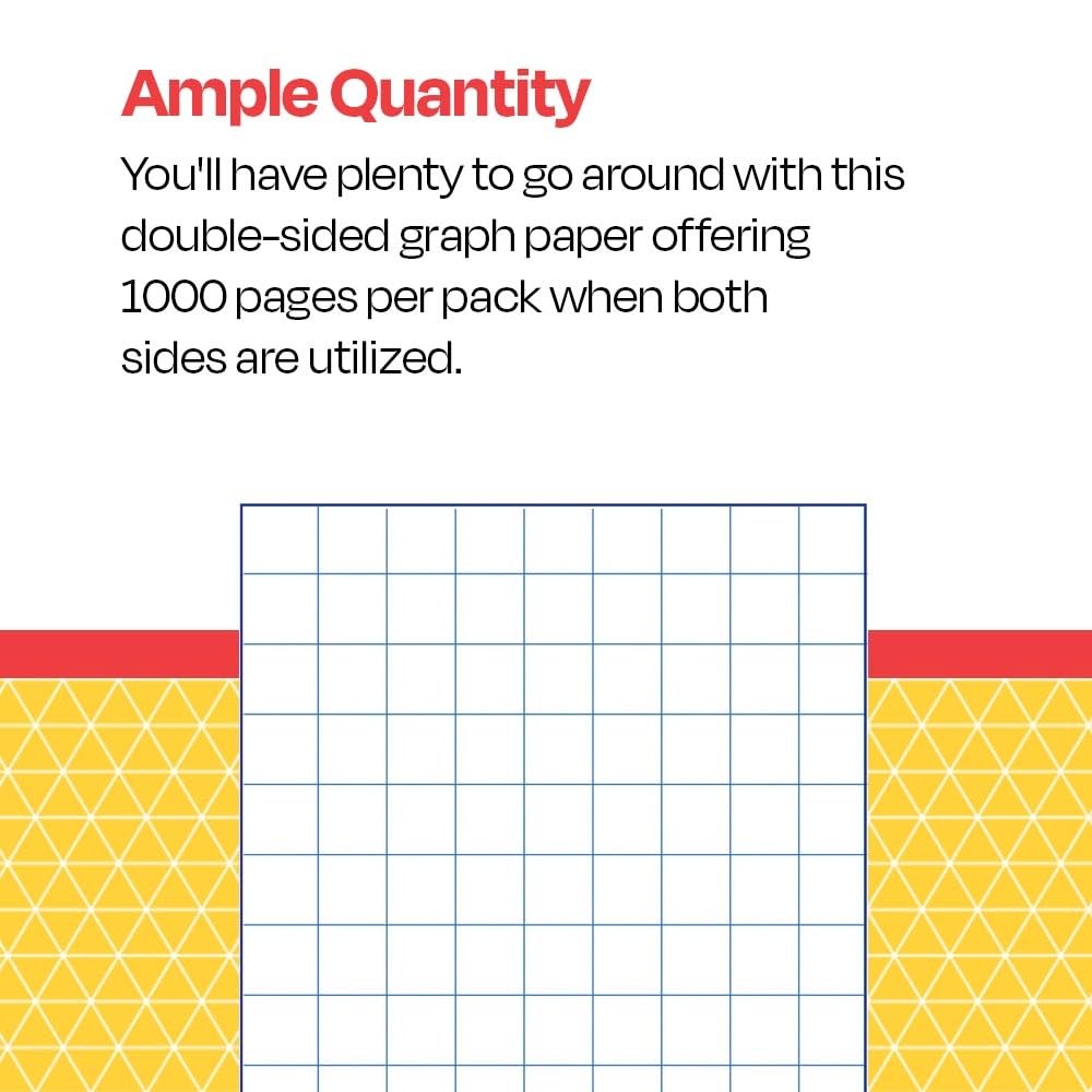 Mua School Smart-85280 Double Sided Graph Paper with in Ruler - 8 1/2 ...