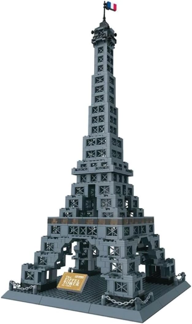 Wange Eiffel Tower of Paris. Architecture building bricks set. – BigaMart