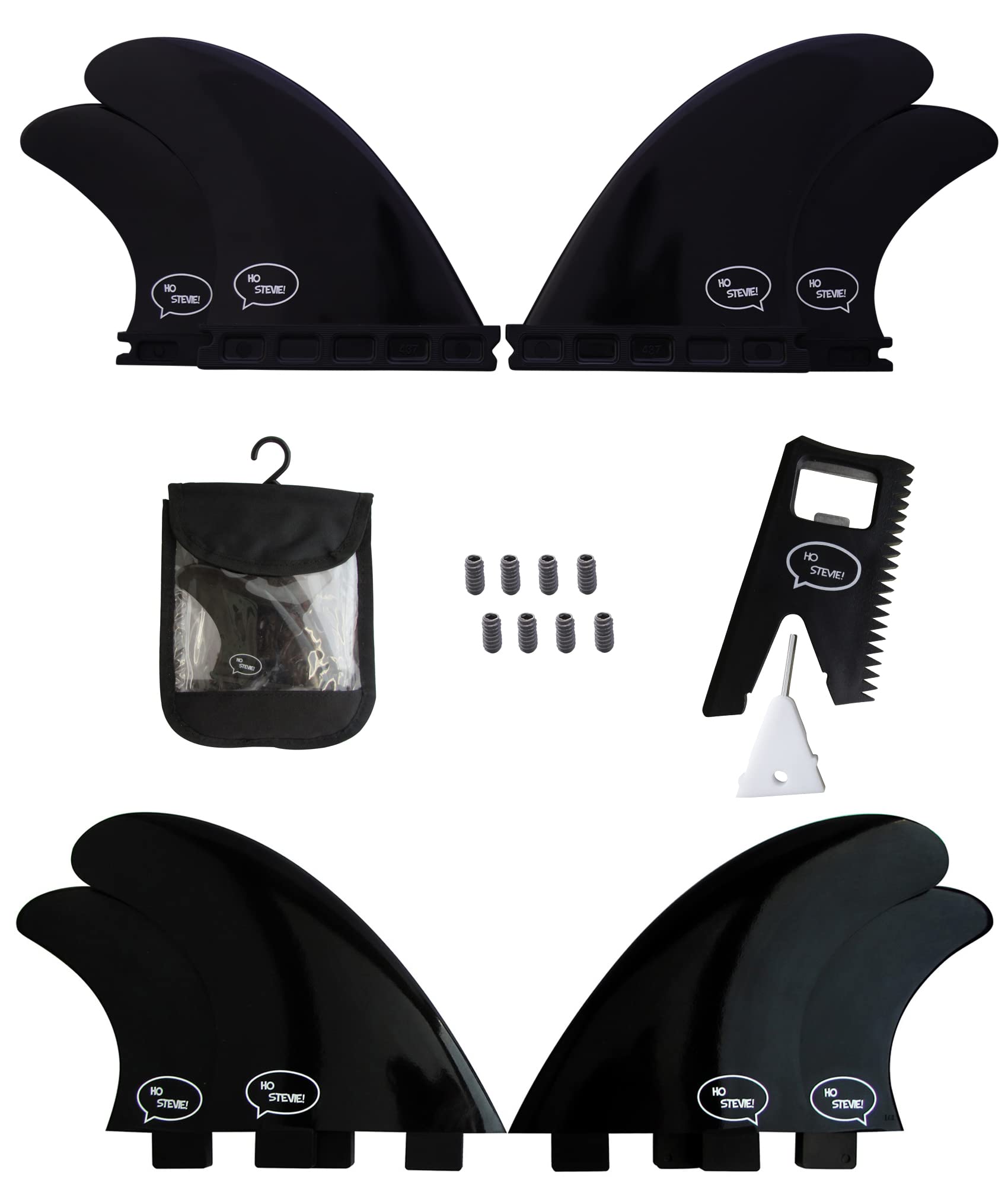 Fiberglass Reinforced Polymer Surfboard Fins - Quad (4 Fins) Twin Tab ...