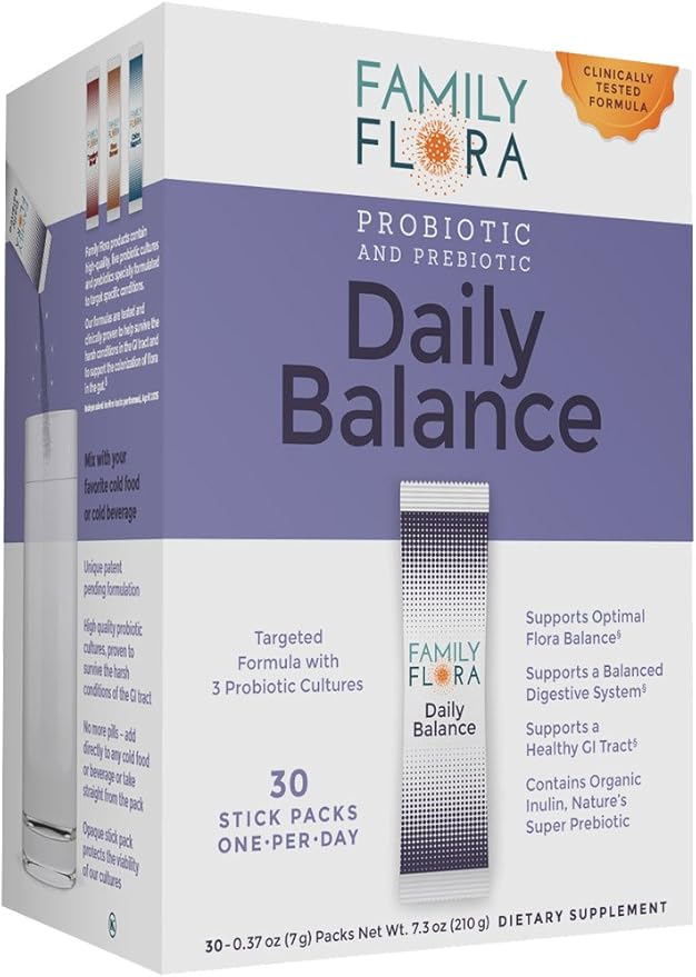 Amazon.com: Family Flora Daily Balance Probiotic and Prebiotic Stick ...