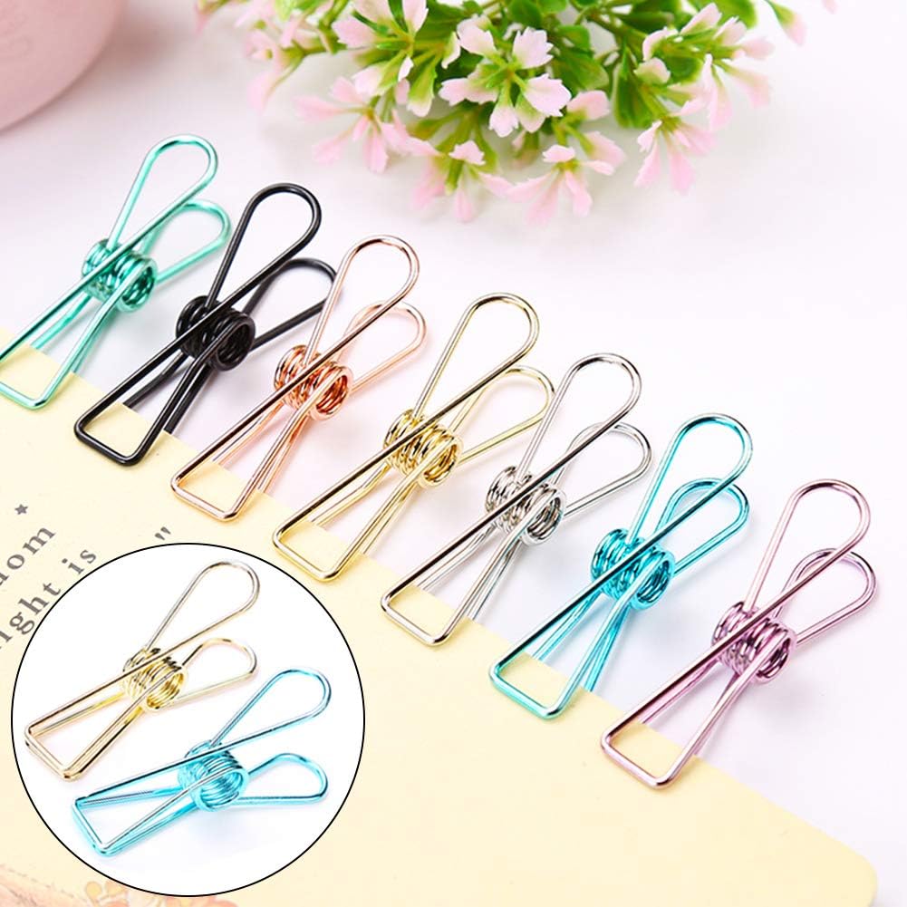 BESTZY Mini Binder Clips Photos Stationery Binder Clips Wire Metal ...