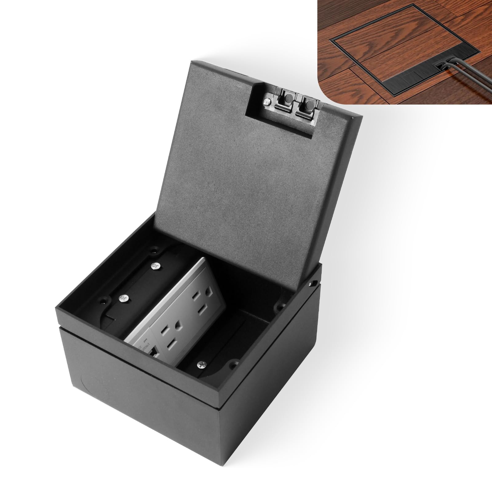 KYHSHJ Recessed Flat Hidden Socket Kit with Recessed Duplex 15A and One ...