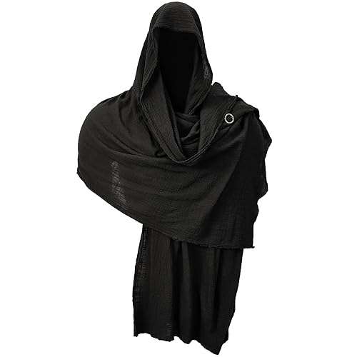 Century Star Cloak with Hood Men Cowl Hooded Renaissance Costume Men ...