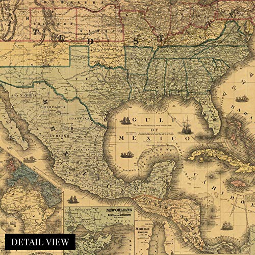 HISTORIX 1862 Colton's Rail-road And Military Map Of The United States ...