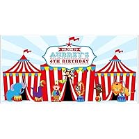 Amazon.com: Circus Carnival Big Top Birthday Banner Personalized Party ...