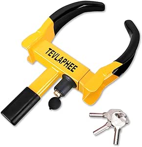 Amazon.com: Tevlaphee Universal Wheel Lock Heavy Duty Security Trailer ...