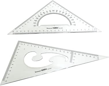 Amazon.com: BronaGrand Large Triangle Ruler Square Set, 30/60 and 45/90 ...