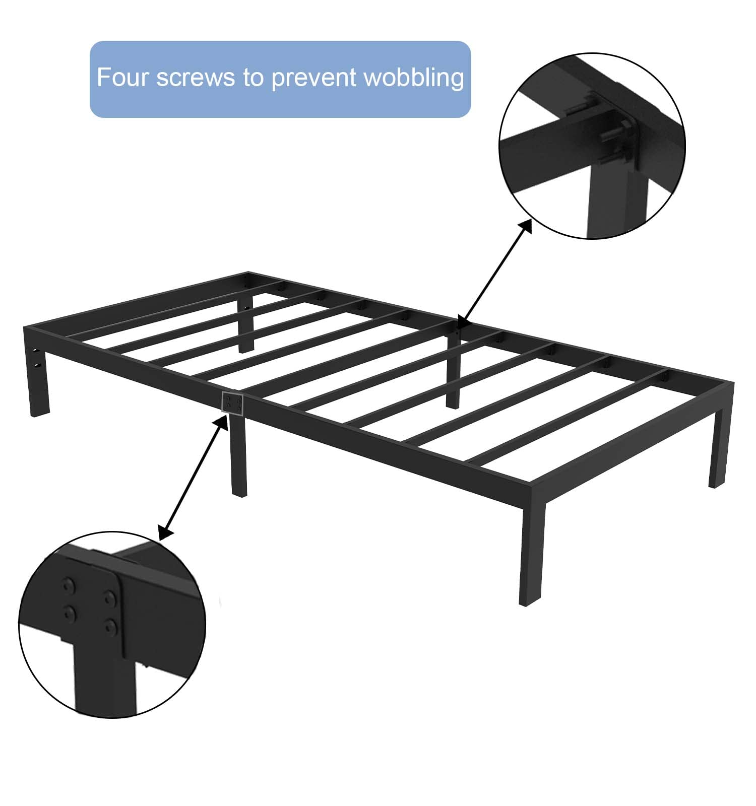 Mua FIRSTHOMES Felix Twin Bed Frame/Twin Bed/Twin Size Metal Platform ...