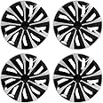 Amazon.com: ABX Hubcap Wheel Covers Hub Caps 15 Inch Set of 4 Black ...