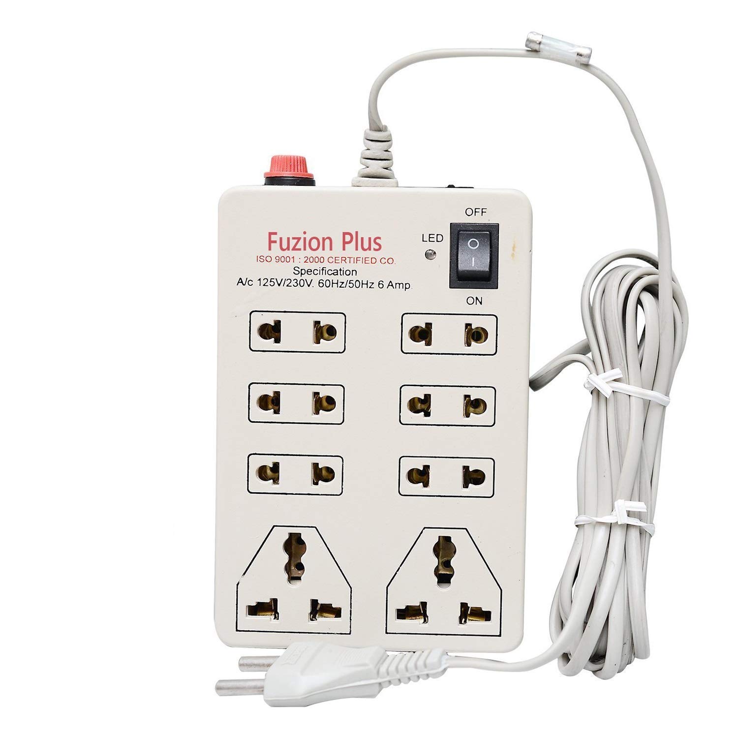 Buy Fuzion Plus 6 Amp Extension Board - 8 Plug Points Power Strip Multi ...