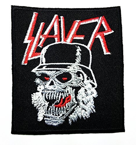 Slayer Rock Music Band Patch Embroidered Iron on Hat Jacket Hoodie ...