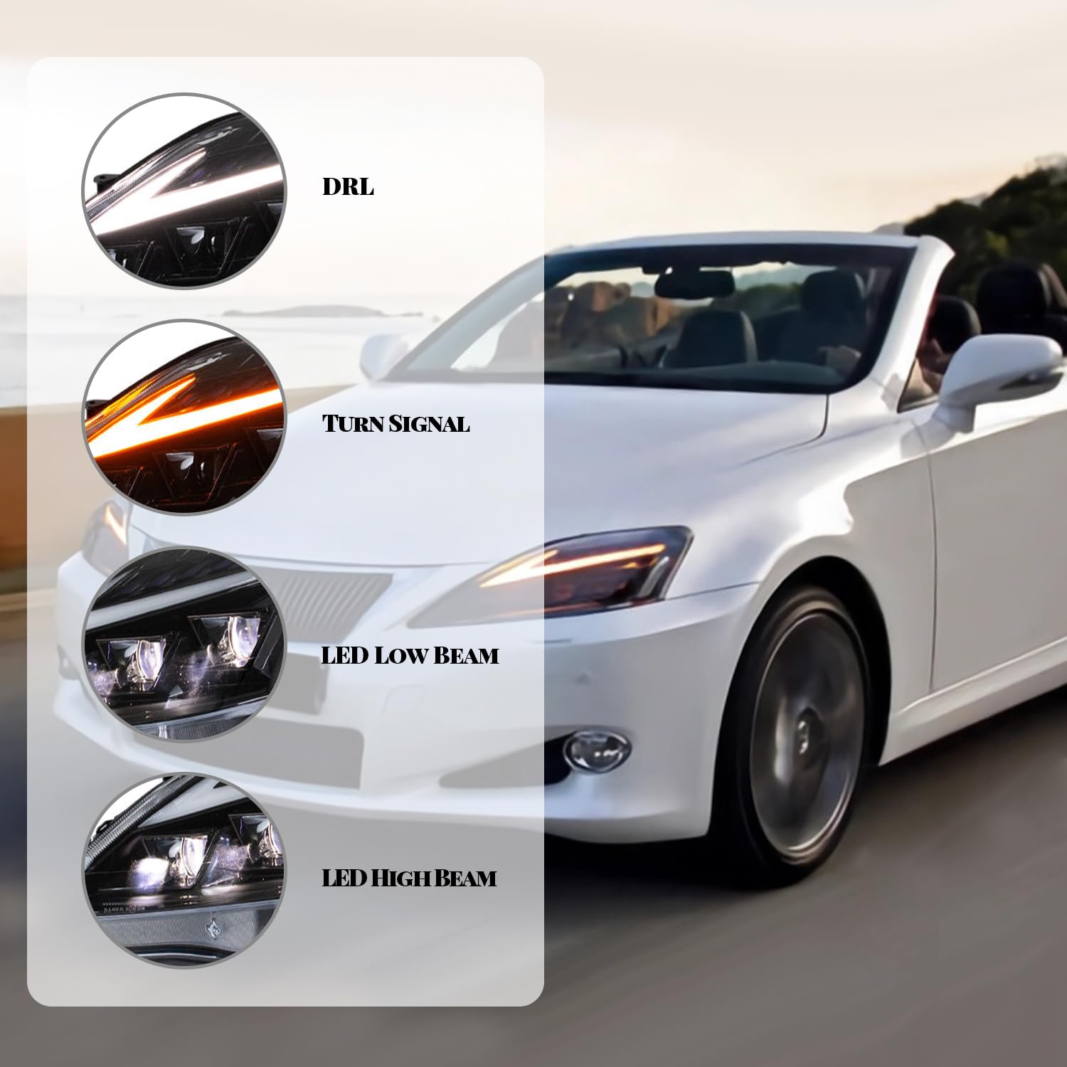 Mua HCMOTIONZ HCmotion LED Headlights for Lexus IS250/ IS250C IS350 IS350C IS220d 2006-2012, ISF ...