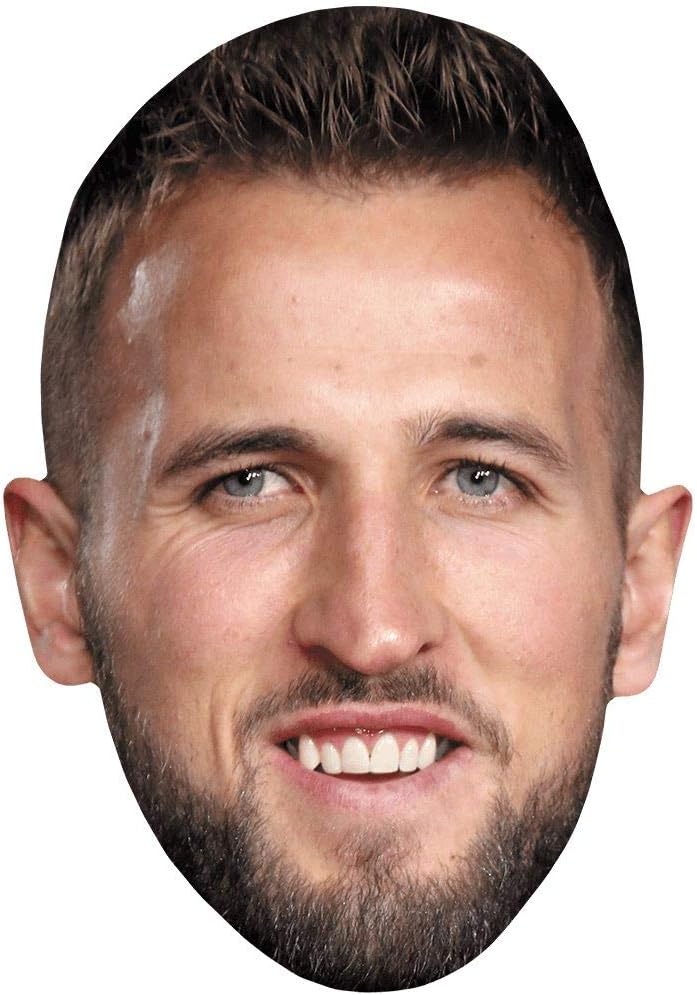 Harry Kane (Beard) Celebrity Mask, Flat Card Face, Fancy Dress Mask ...