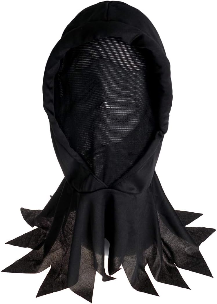 CoolChange Halloween full face mask, disguise hood, fabric, black ...