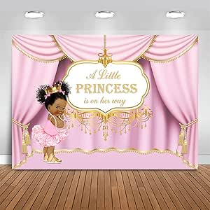 Amazon.com : Mocsicka Royal Pink Princess Backdrop Royal Curtain Baby ...