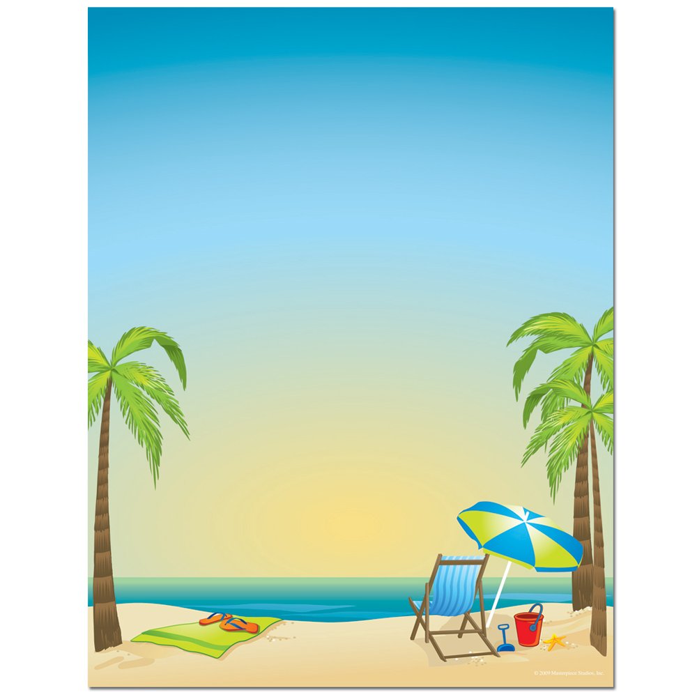 Luau Border Paper