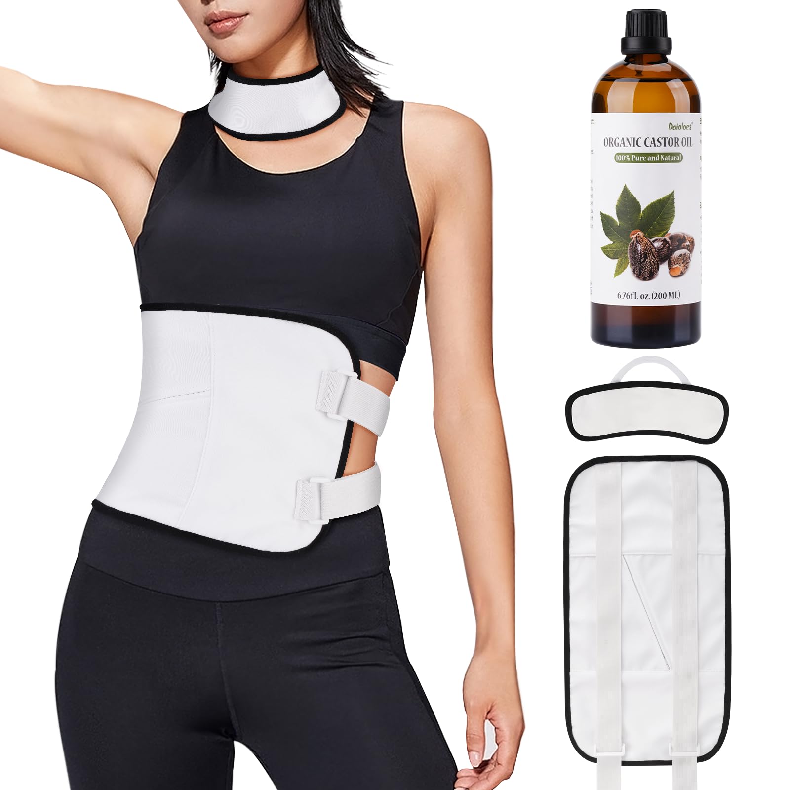 Castor Oil Organic Cold Pressed Unrefined 6.76 Fl Oz, Castor Oil Pack ...