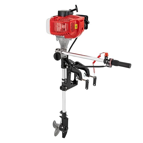 RustyVioum 2.5 HP 2 Stroke Outboard Motor, 52CC 1.45kw Fishing Boat ...