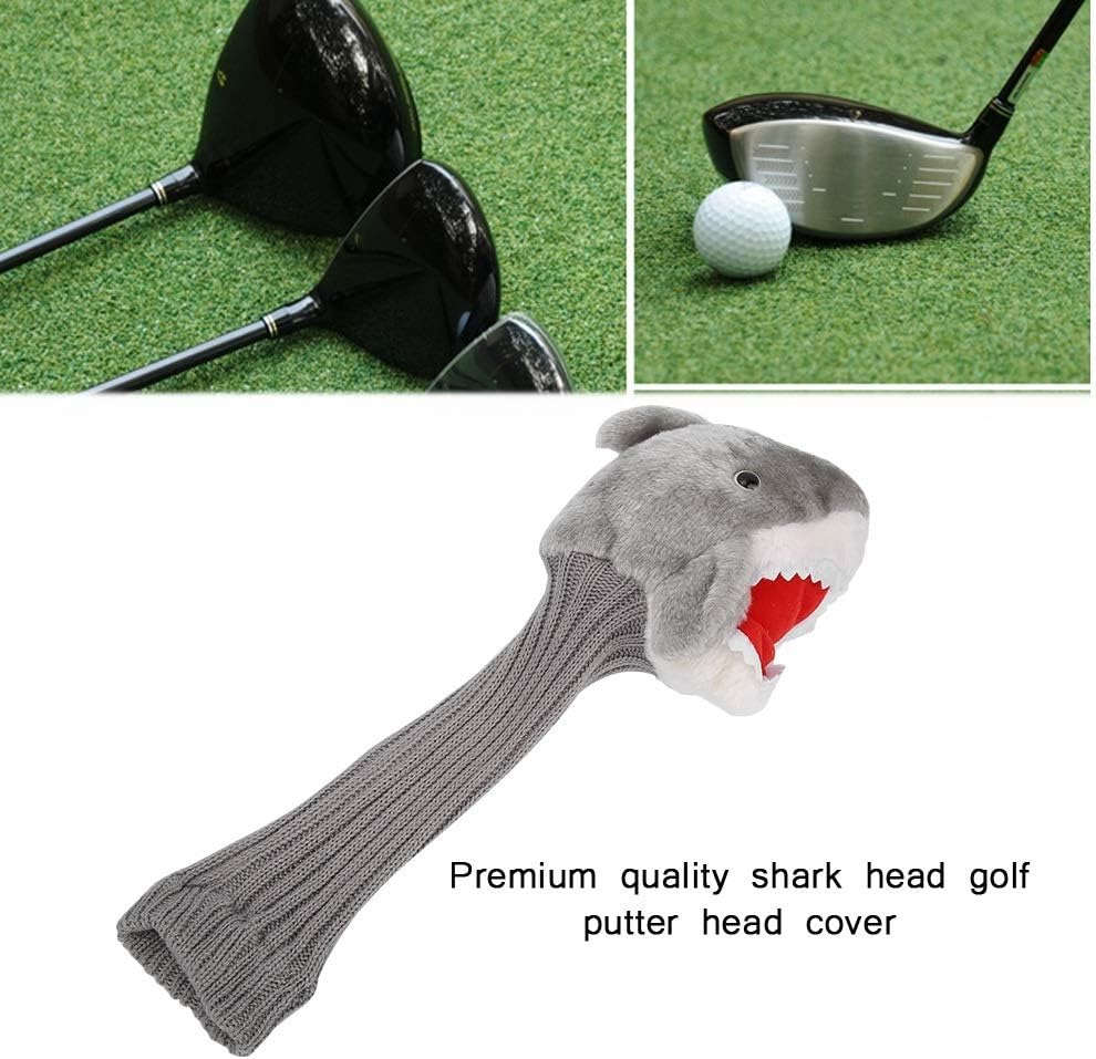 MAGT Golf Headcover, Shark Shape Knit Golf Putter Head Covers Plush ...