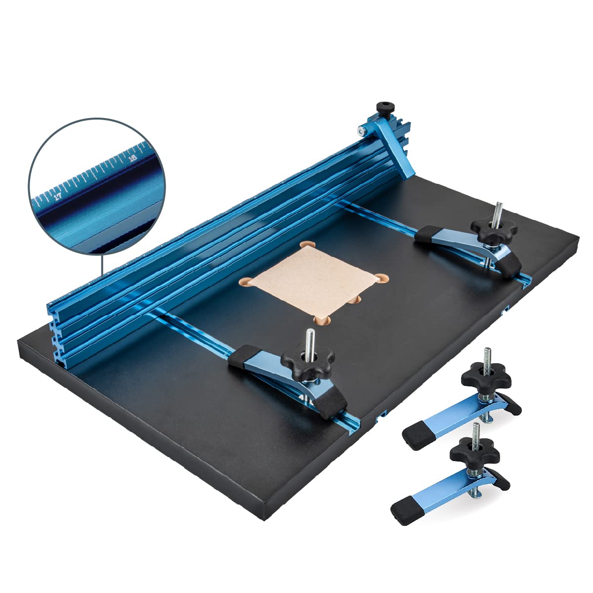 POWERTEC Drill Press Table Accessories Kit w/T Track Drill Press Fence ...