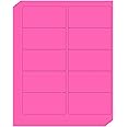 Amazon.com : L LIKED 300 Fluorescent Pink Labels, 2"X4" Neon Colored ...