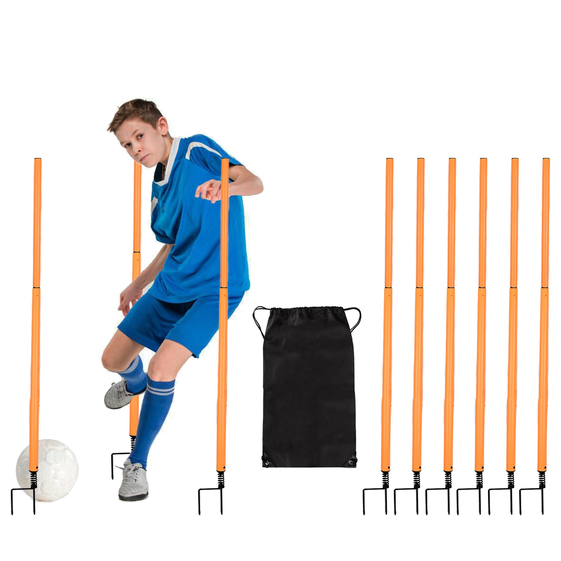 Hikeen Removable Soccer Agility Training Poles Adjustable for Football ...