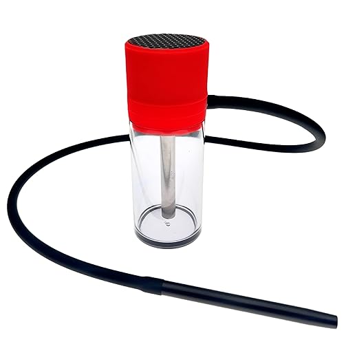 RED CORAL Portable Acrylic Hookah Set 7 Inchs - Car-Friendly Design ...