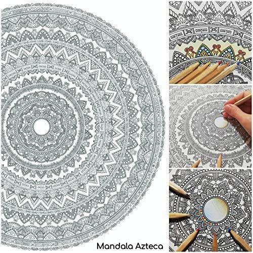 NUEVO Mandala "AZTECA" para colorear y relajarse en casa. Medida ...
