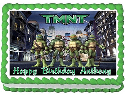 Teenage Mutant Ninja Turtles #1 Edible Image Cake Topper - 1/4 - Import ...