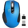 Amazon.com: CHHI Wireless Mouse with Bluetooth, USB A, USB C Receiver, Rechargeable, Full Size ...